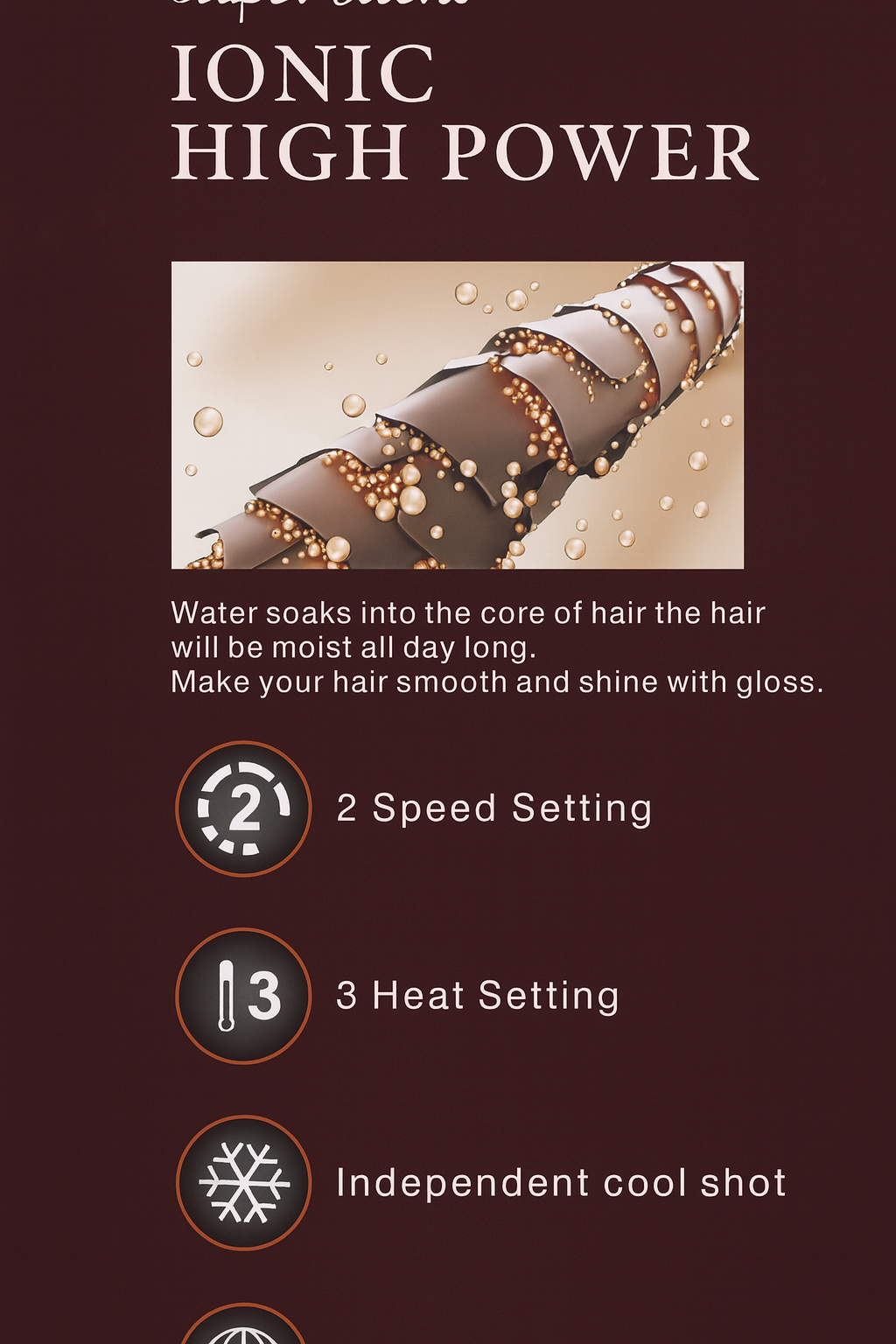 SONAR SN-8809 4000W Ionic Smart Air Design Professional Salon Hair ...