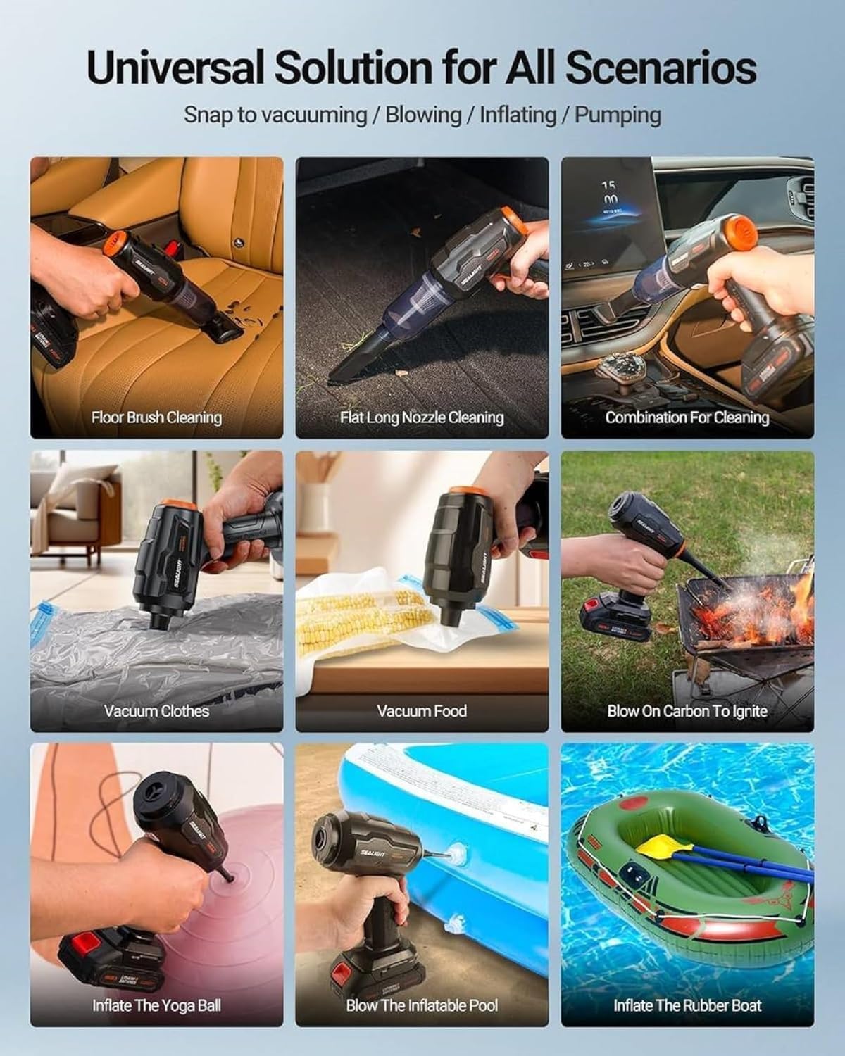 High Power Cordless Handheld Rechargeable Vacuum Cleaner with ...